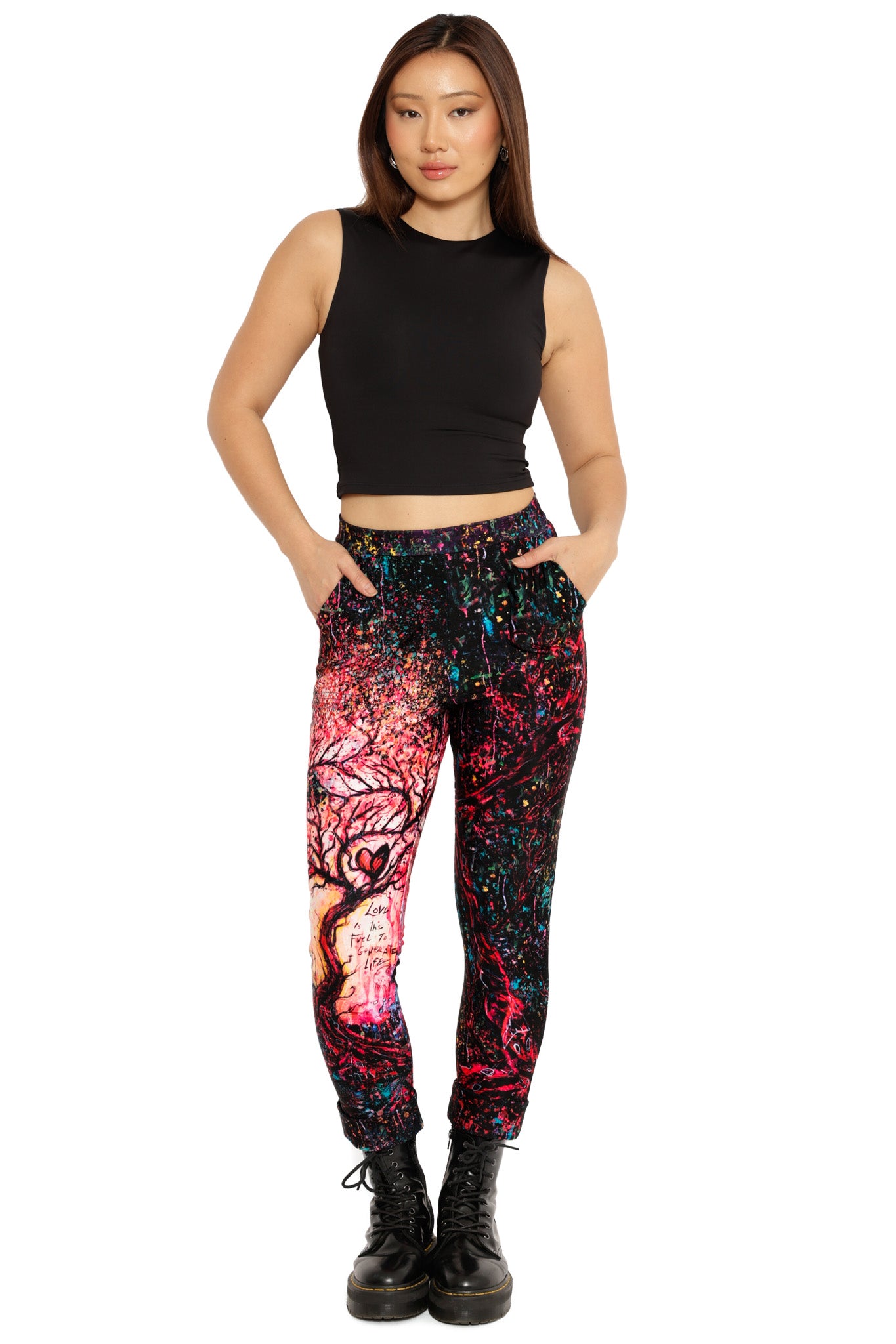 Love is Fuel Cuffed Pants - Limited – BlackMilk Clothing