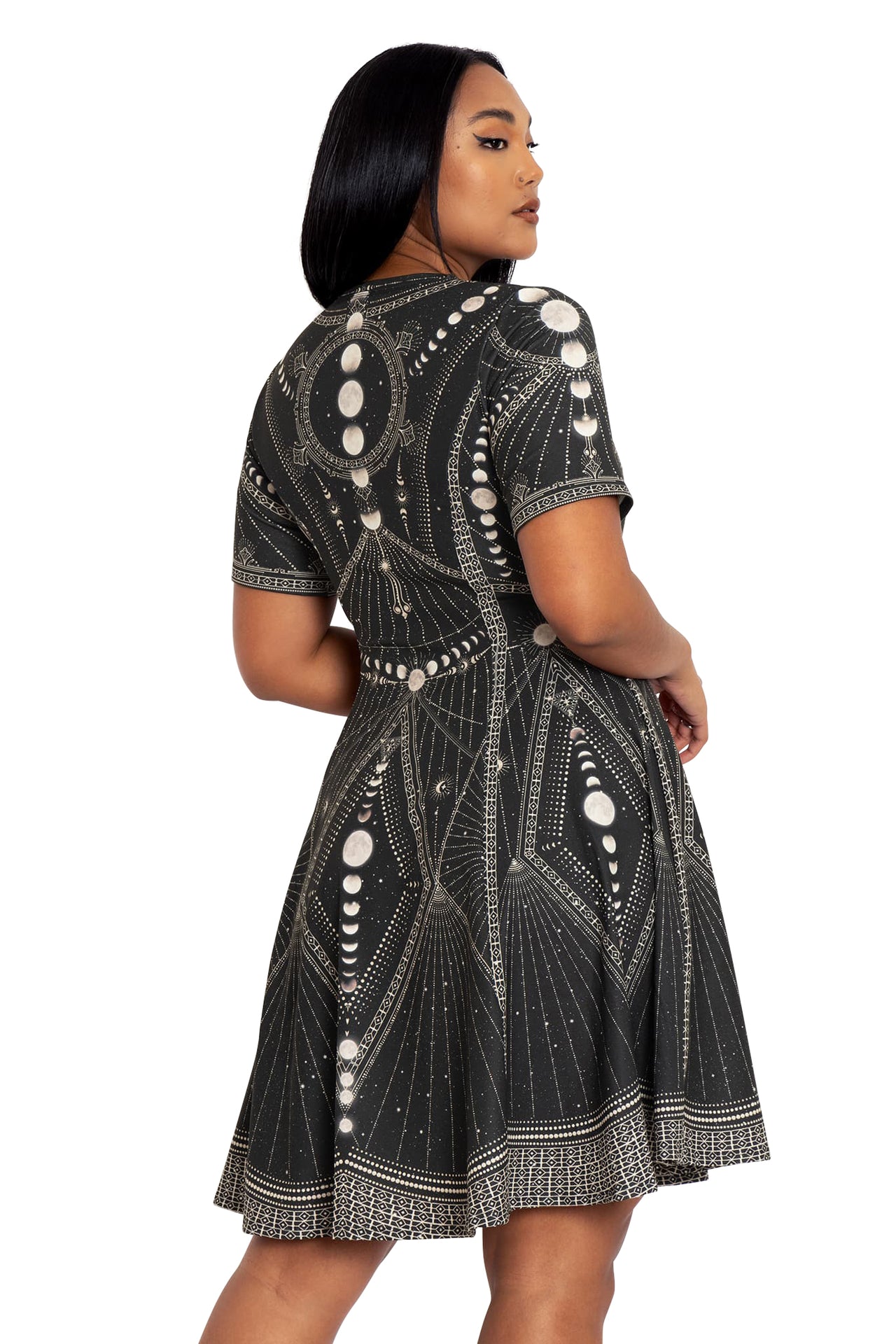 Moon Phases Longline Evil Tee Dress – BlackMilk Clothing