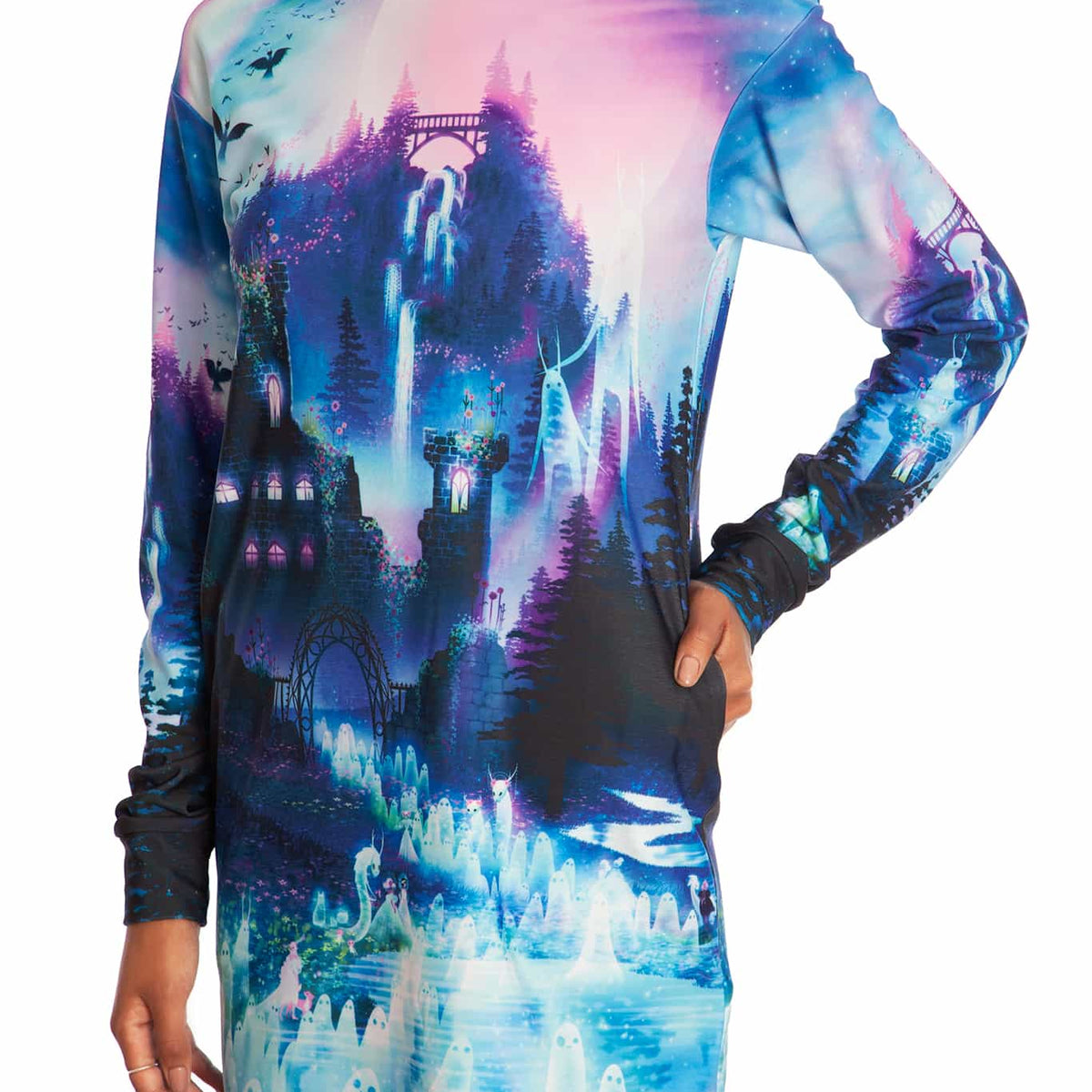 Looming Castle Slouchy Dress - Limited – BlackMilk Clothing