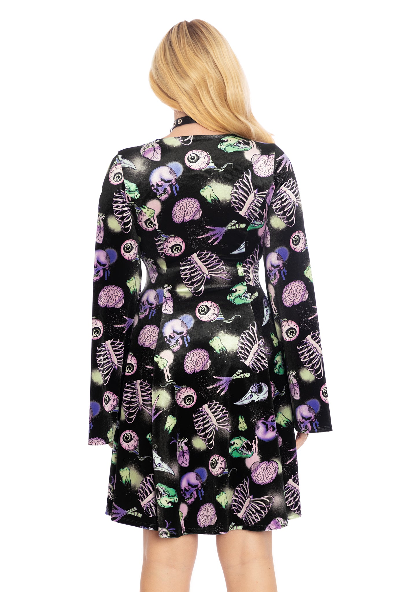 Neonatomy Velvet Flare Evil Longline Dress - Limited – BlackMilk Clothing