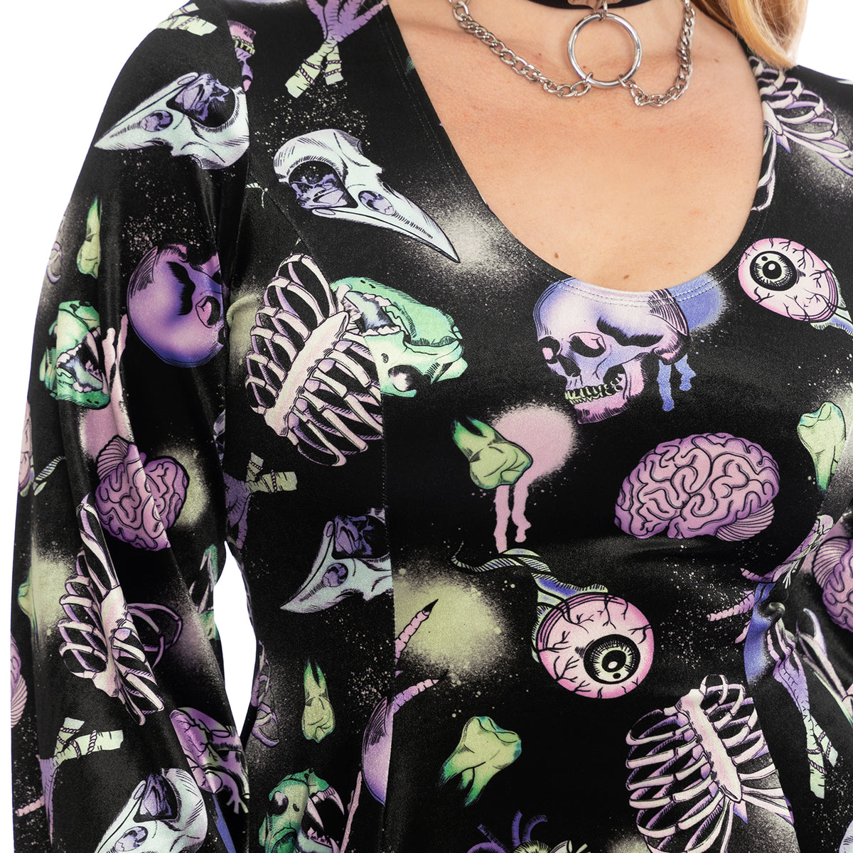 Neonatomy Velvet Flare Evil Longline Dress - Limited – BlackMilk Clothing