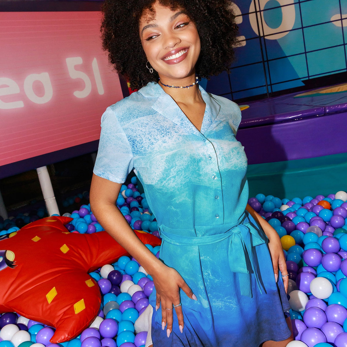 Ocean Waves Shirt Dress - Limited – BlackMilk Clothing