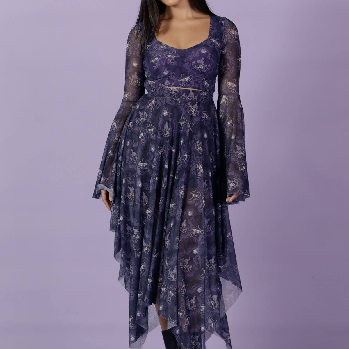 Ornamental Chandelure Handkerchief Skirt - Limited – BlackMilk Clothing