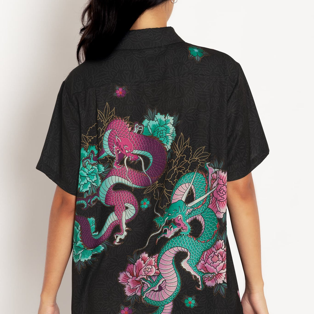 Dragon Bouquet Boyfriend Shirt - Limited – BlackMilk Clothing