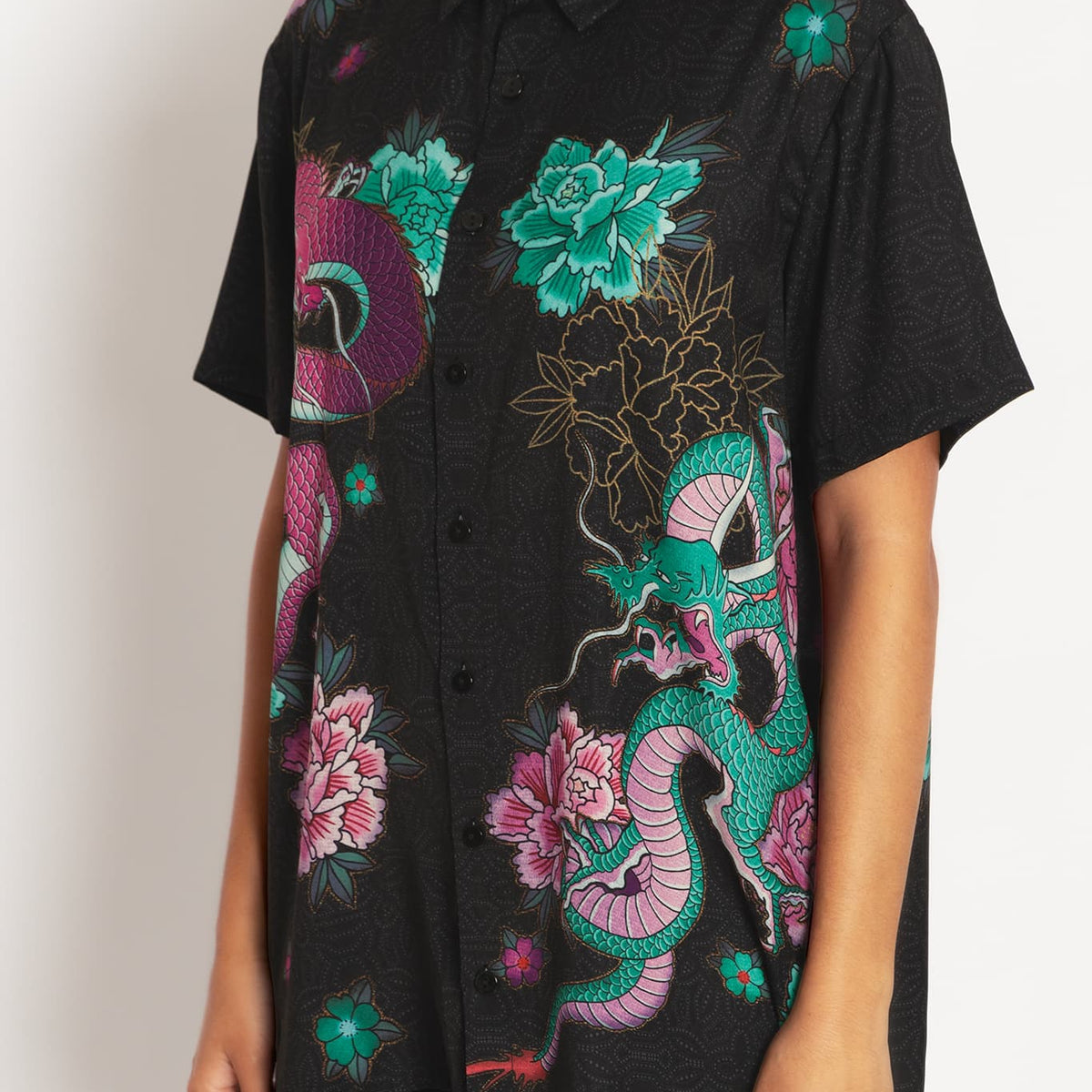 Dragon Bouquet Boyfriend Shirt - Limited – BlackMilk Clothing