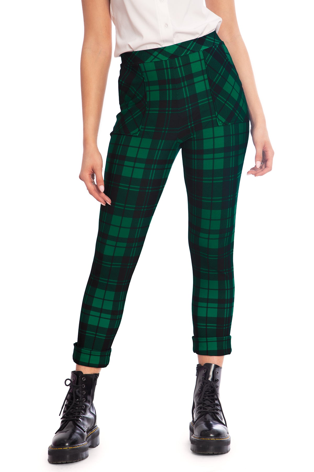 Tartan Pine Cuffed Pants – BlackMilk Clothing