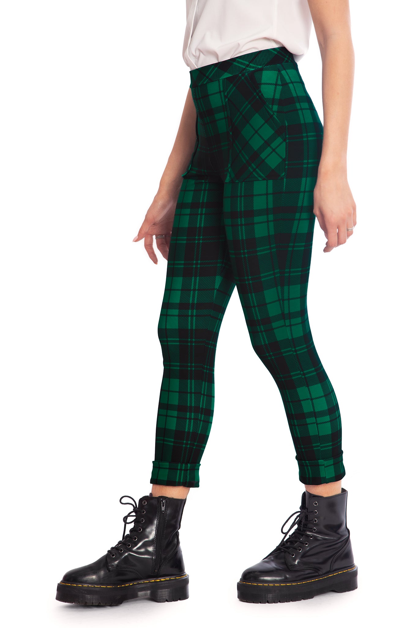 Tartan Pine Cuffed Pants – BlackMilk Clothing