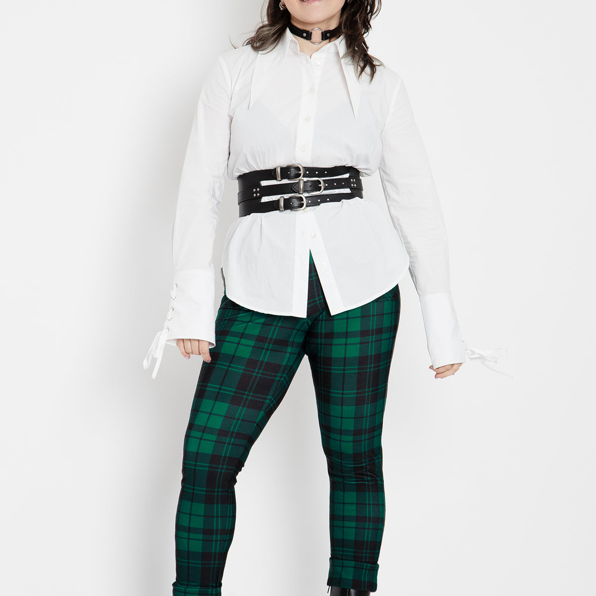 Tartan Pine Cuffed Pants – BlackMilk Clothing