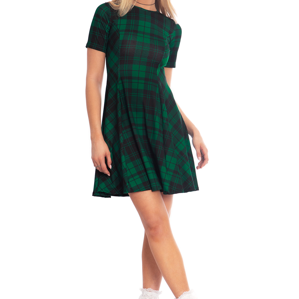 Tartan Pine Longline Evil Tee Dress – BlackMilk Clothing