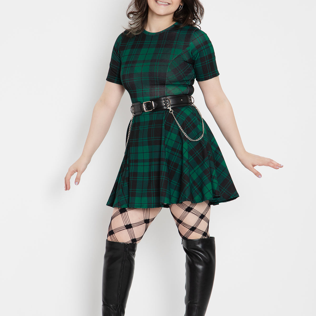 Tartan Pine Evil Tee Dress – BlackMilk Clothing