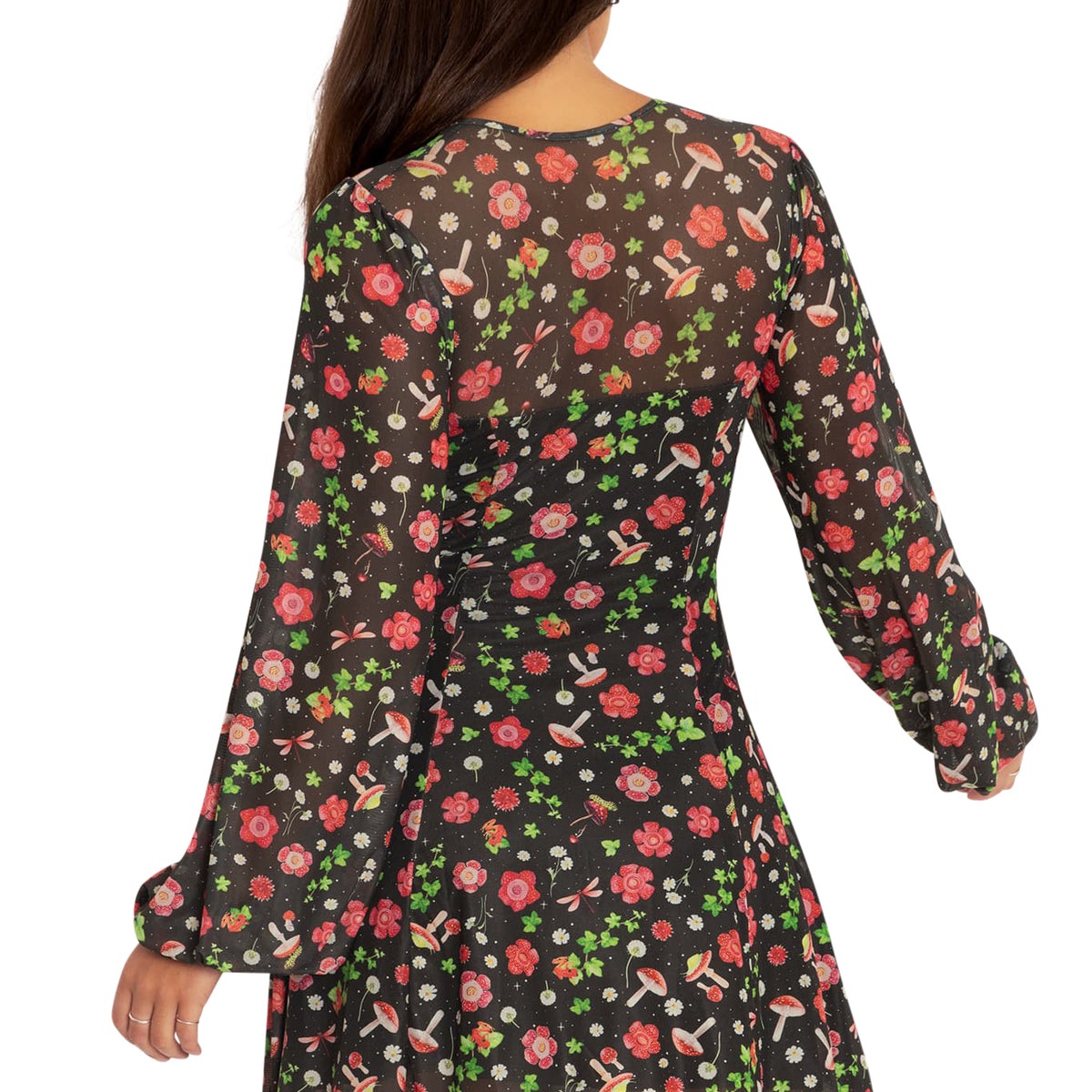 Poison Fields Shrug Bishop Dress - Limited – BlackMilk Clothing