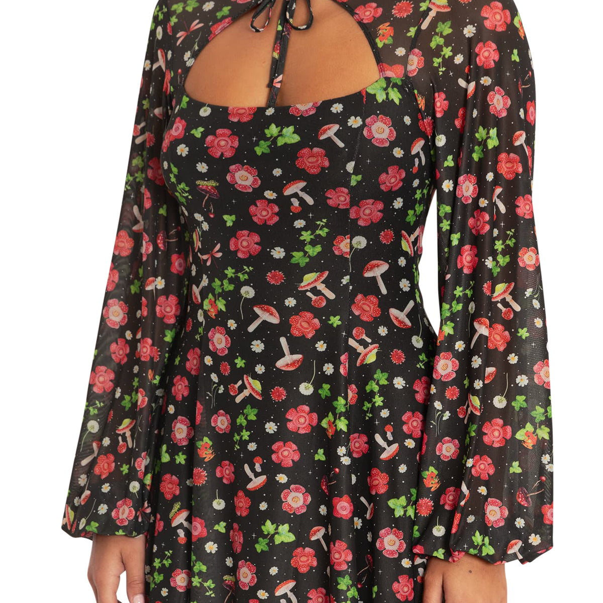 Poison Fields Shrug Bishop Dress - Limited – BlackMilk Clothing