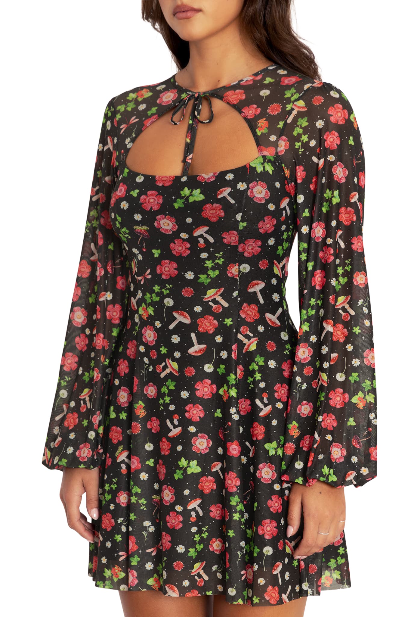 Poison Fields Shrug Bishop Dress - Limited – BlackMilk Clothing