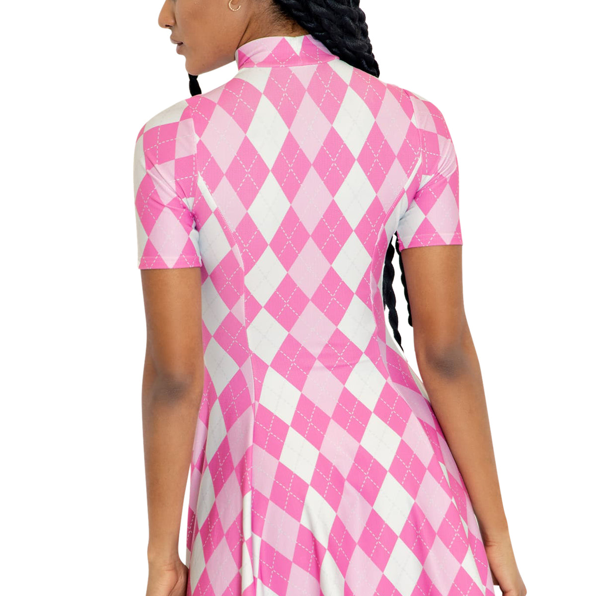 Princess Peach Argyle Short Sleeve Evil Mini Skater Dress - Limited ...