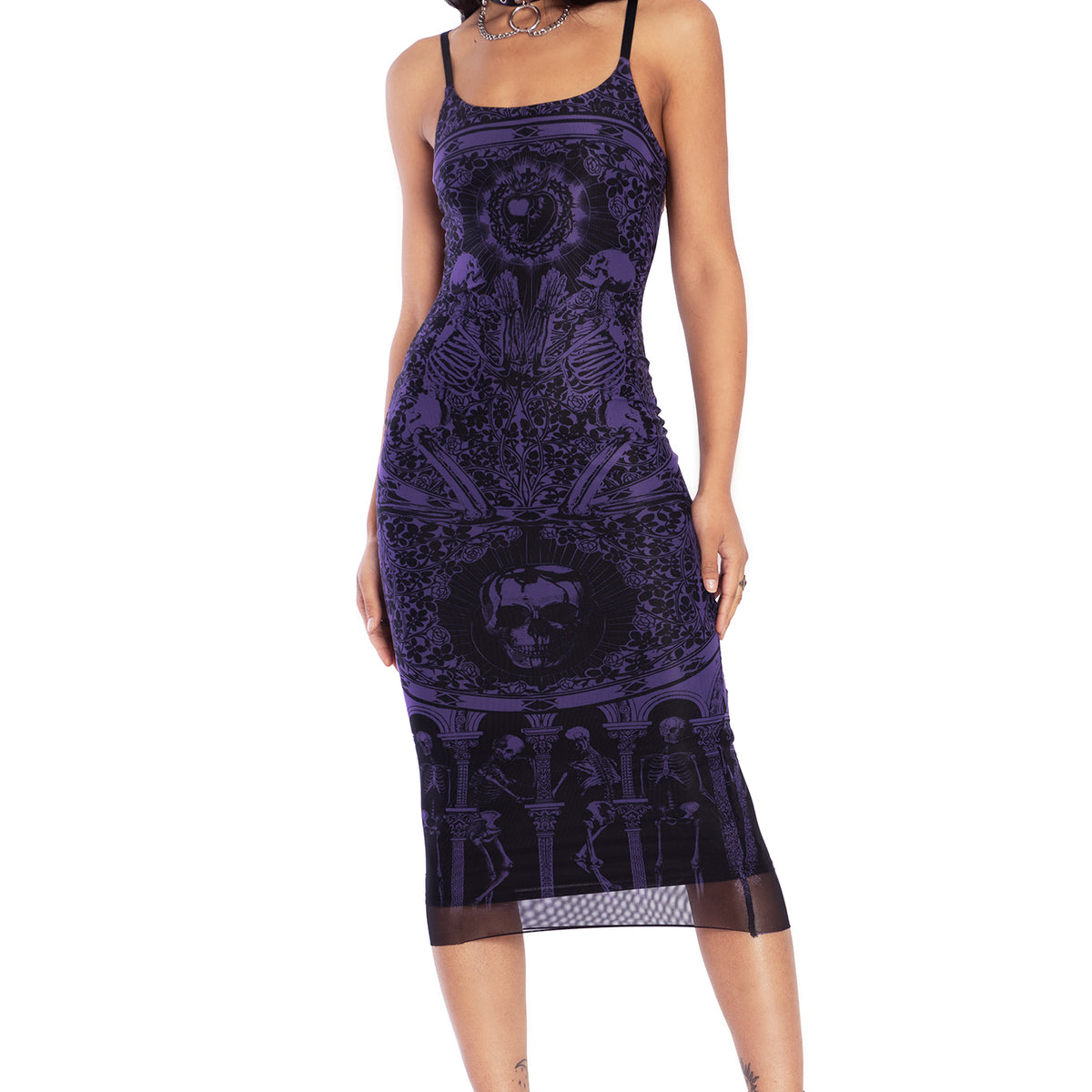 Blood Sacrifice Purple Sheer Bodycon Slip Dress - Limited – BlackMilk ...