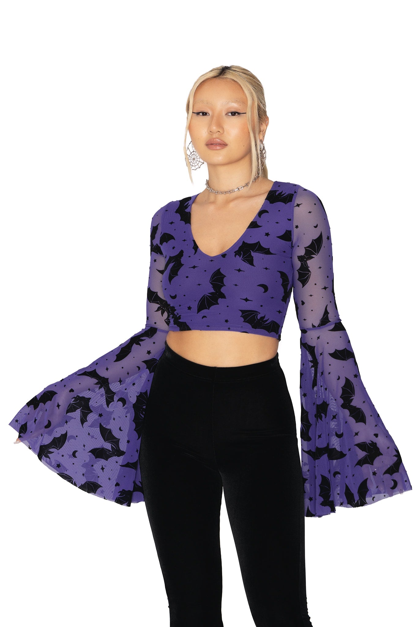 Flock Of Bats Purple Spectre Top - Limited – BlackMilk Clothing