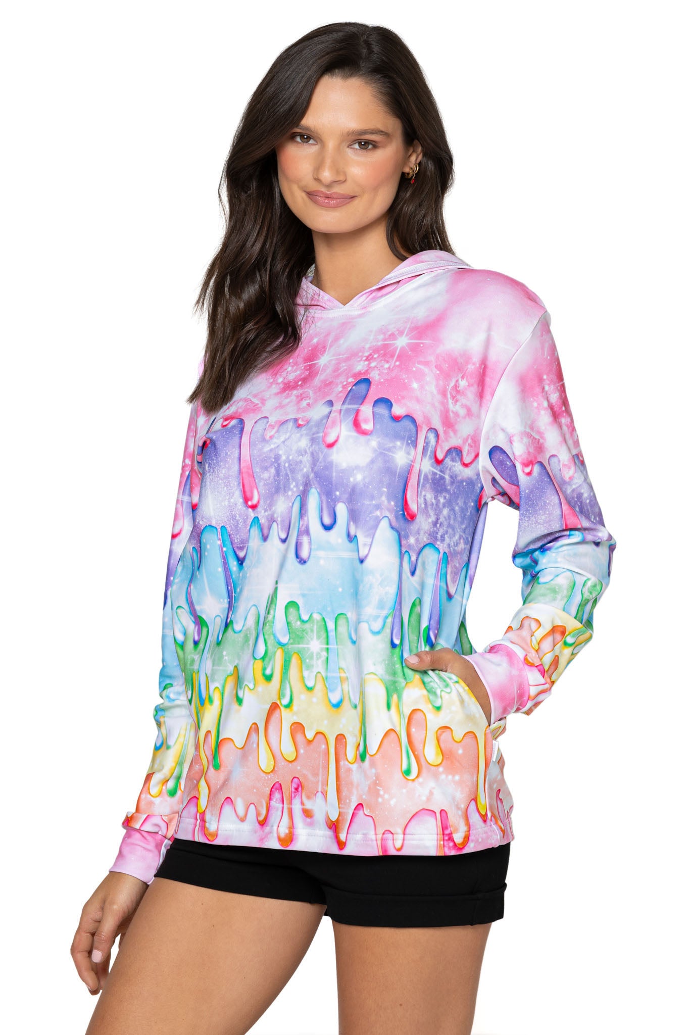 Rainbow Drip Hoodie Sweater - Limited – BlackMilk Clothing