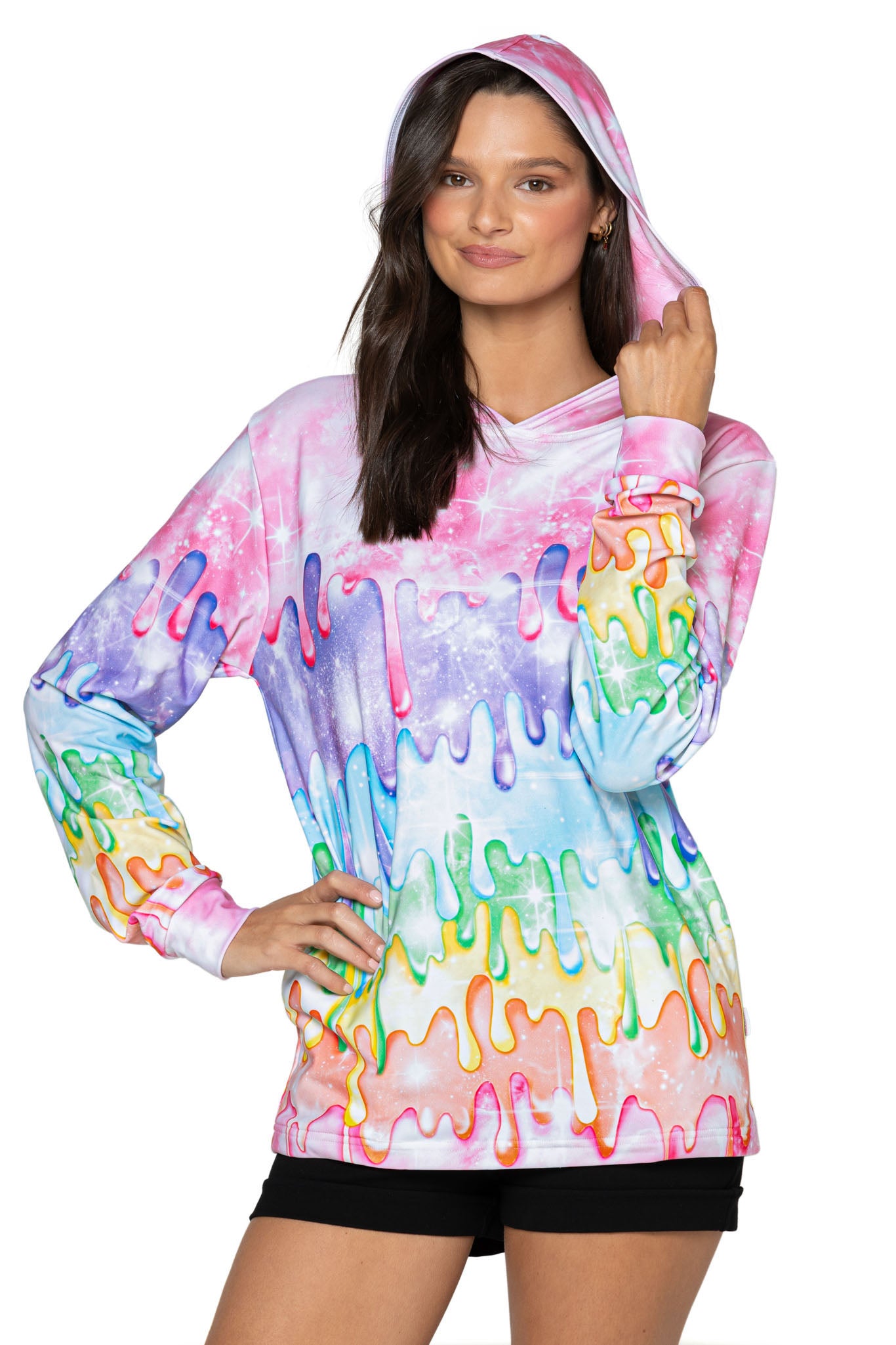 Rainbow Drip Hoodie Sweater - Limited – BlackMilk Clothing