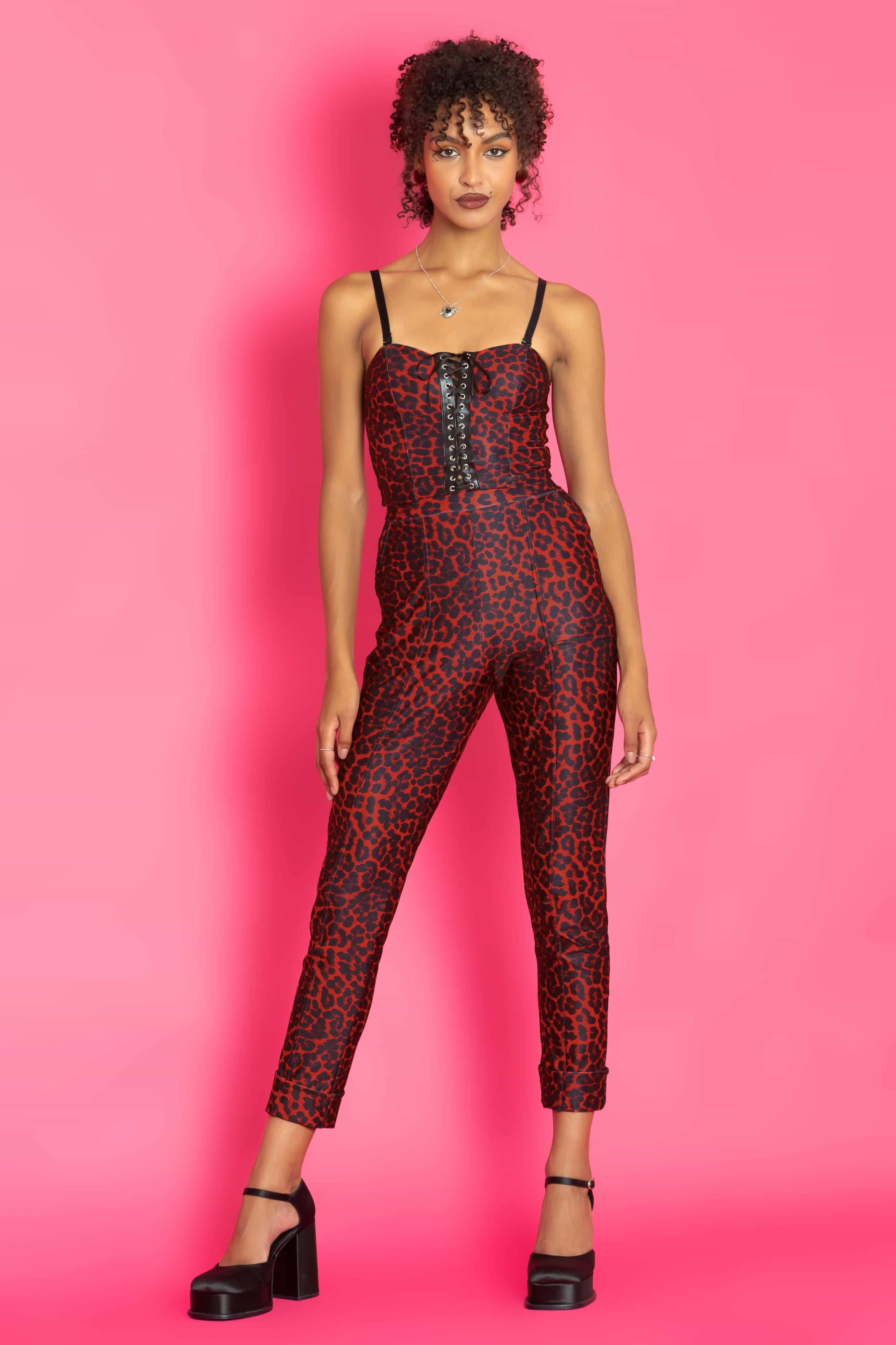 Claws Out Red Matte Cuffed Pants - Limited – BlackMilk Clothing