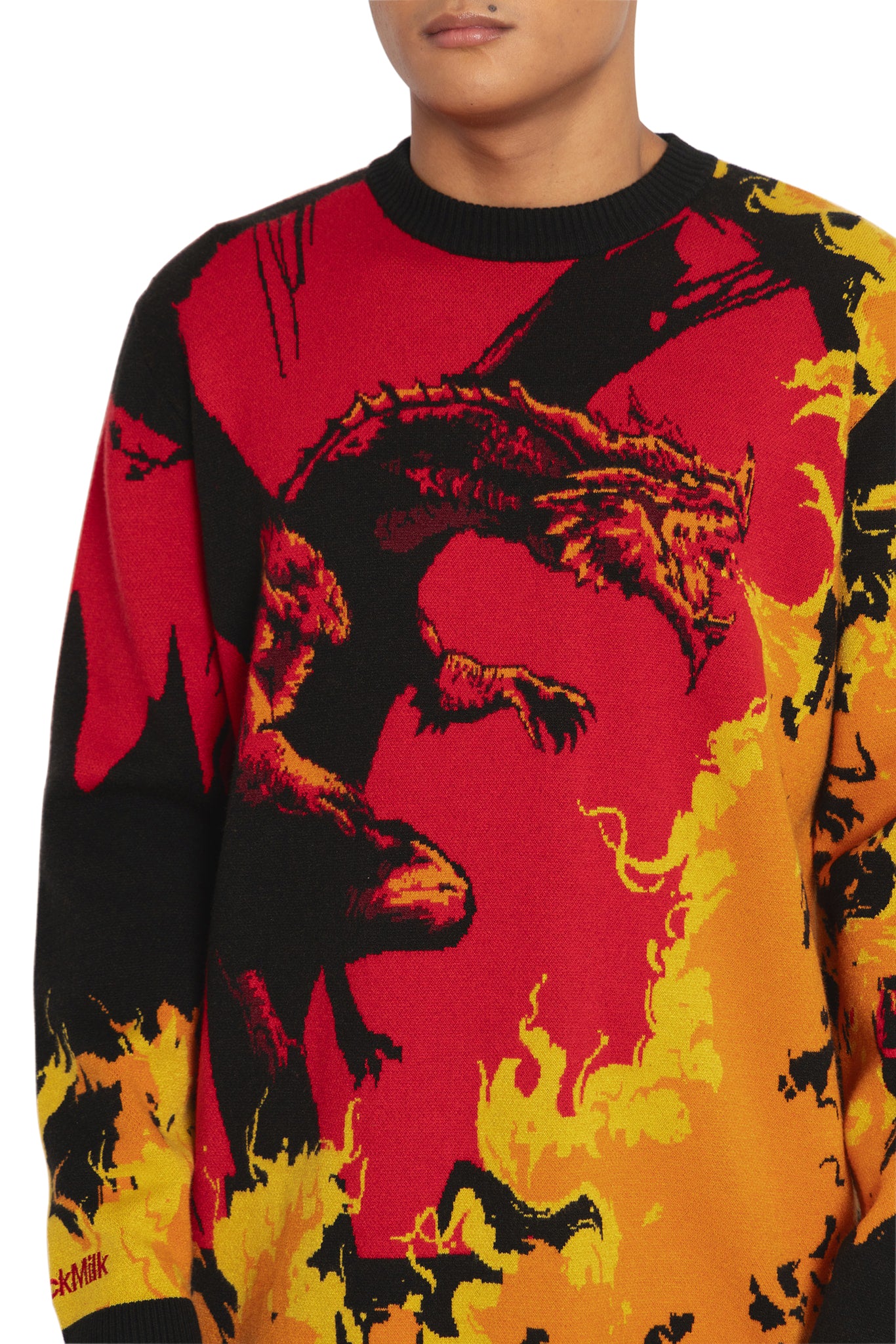 Red Dragon Oversized Knit Sweater - Limited – BlackMilk Clothing
