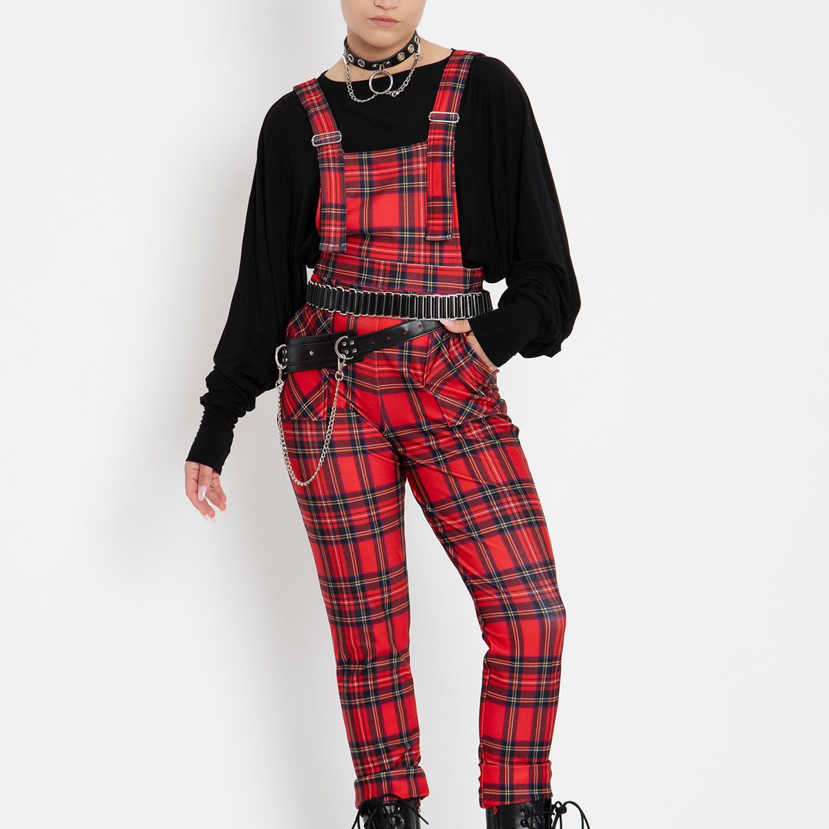 Tartan Red Overalls - Limited – BlackMilk Clothing