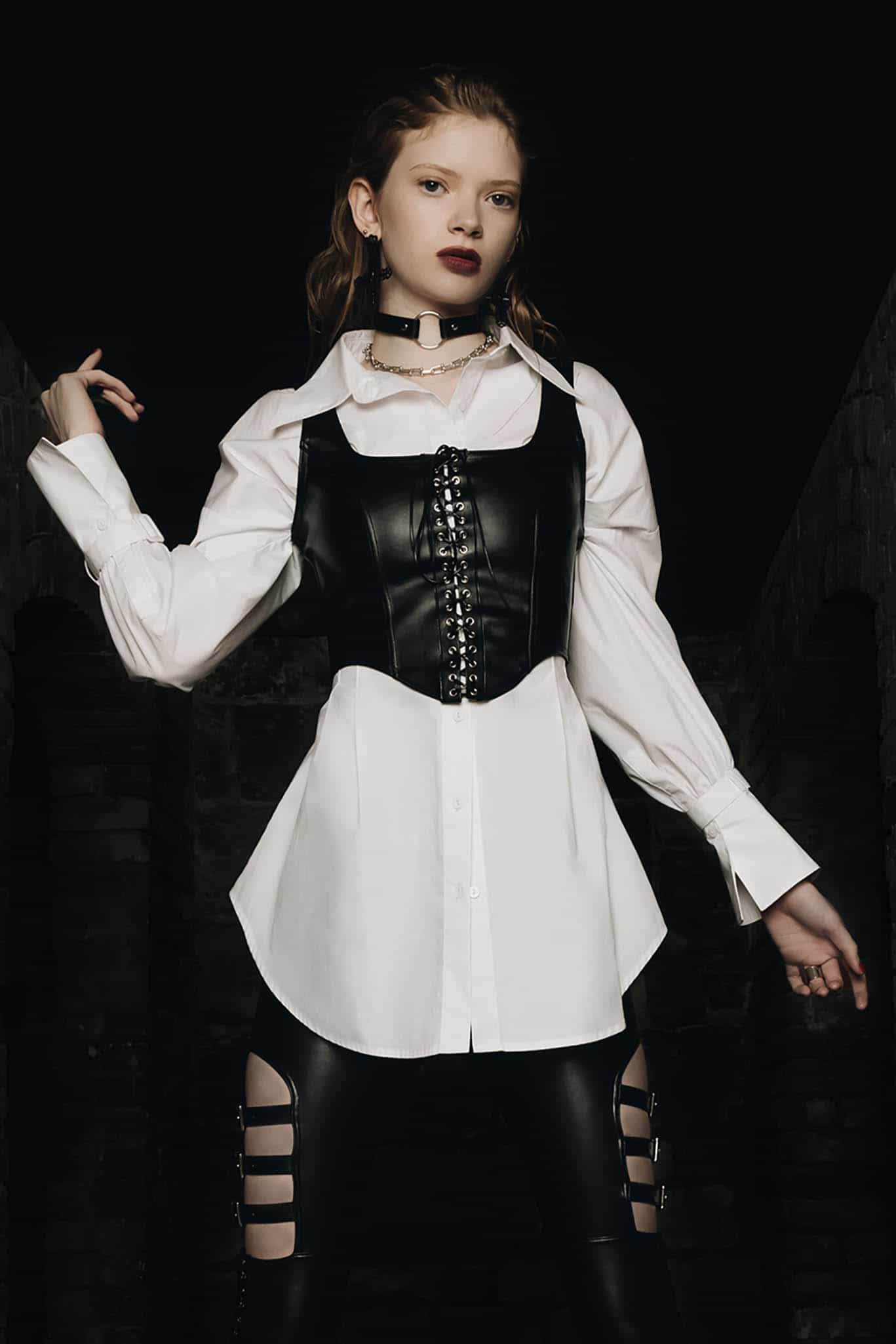 Route 666 Lace Up Corset Top – BlackMilk Clothing
