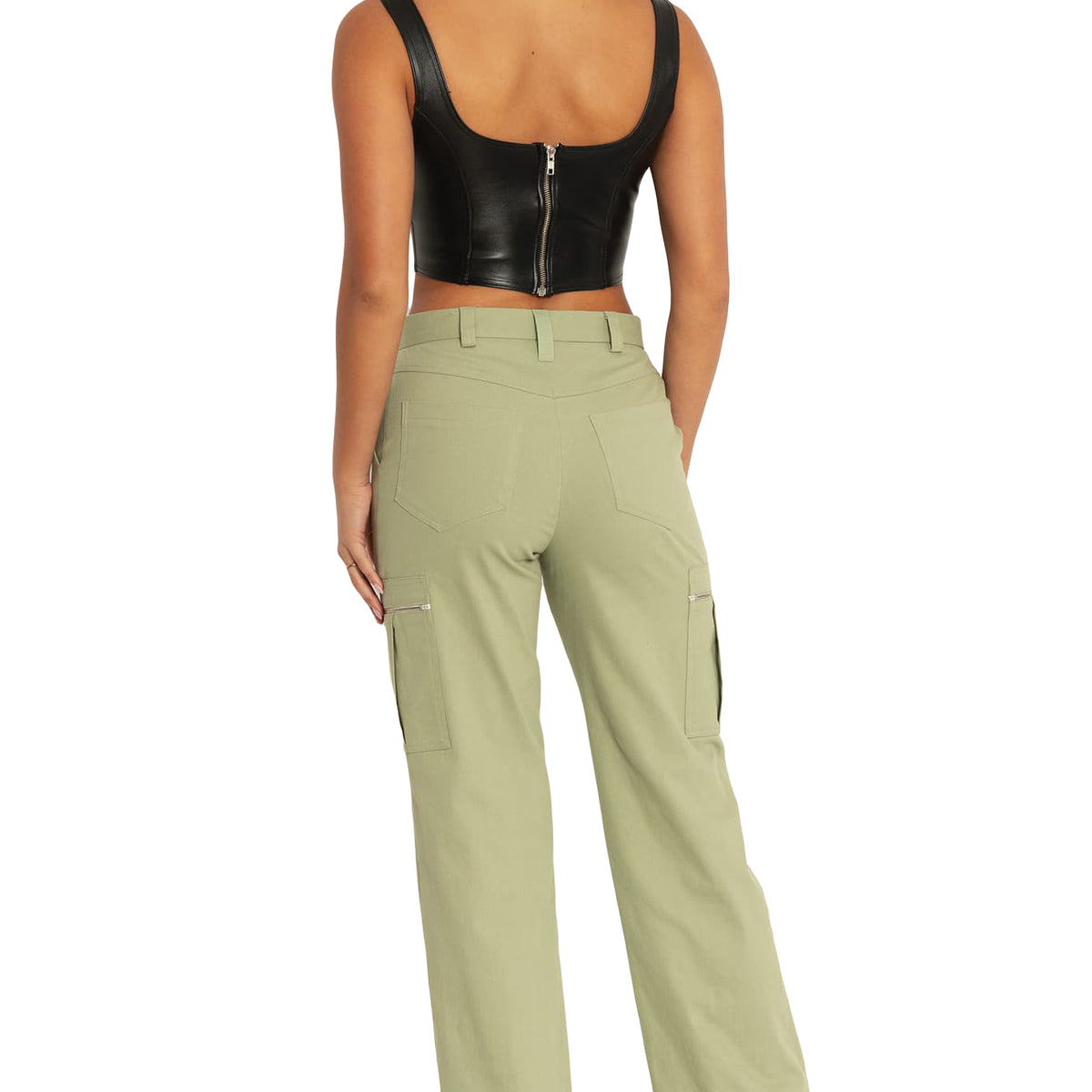 Sage Wide Leg Satin Cargo Pants - Limited – BlackMilk Clothing