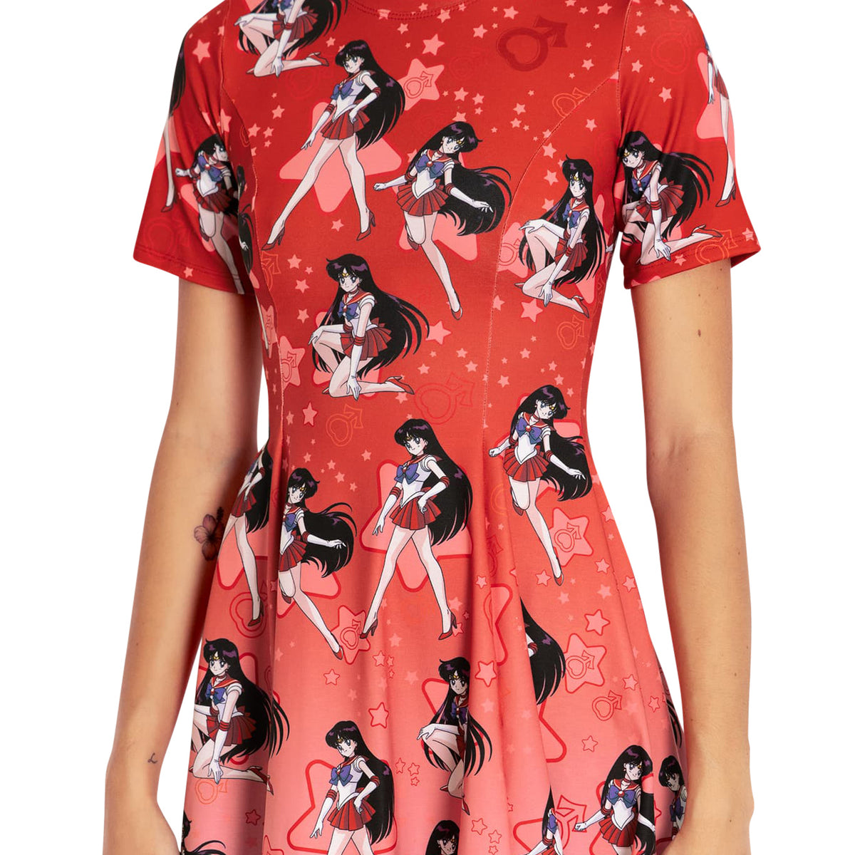 Sailor Mars Evil Tee Dress - Limited – BlackMilk Clothing