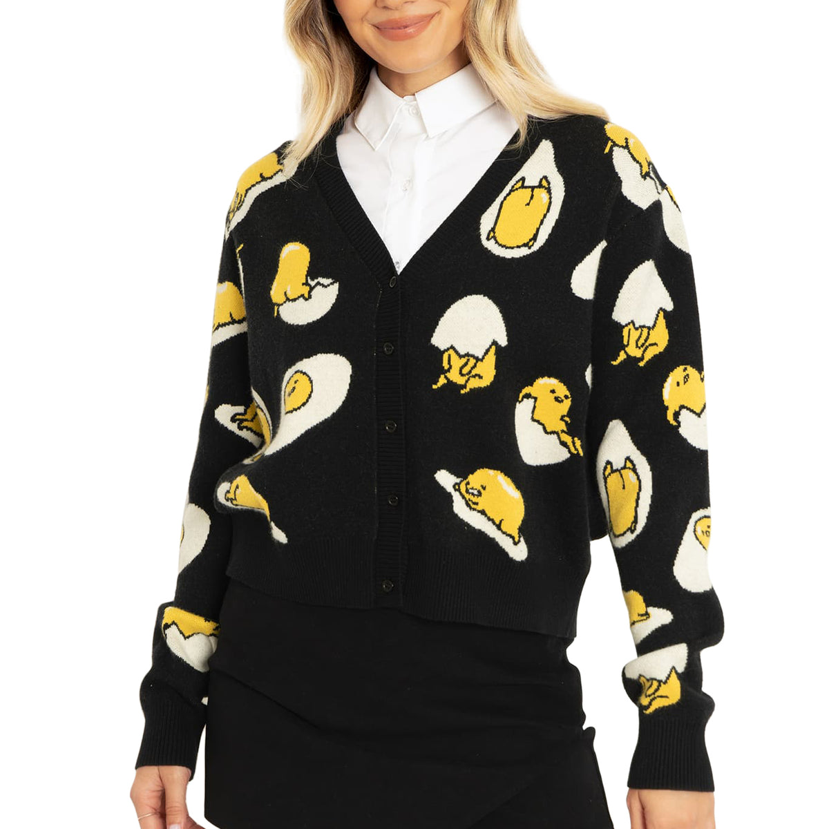 Gudetama Black Cropped Cardigan - Limited – BlackMilk Clothing