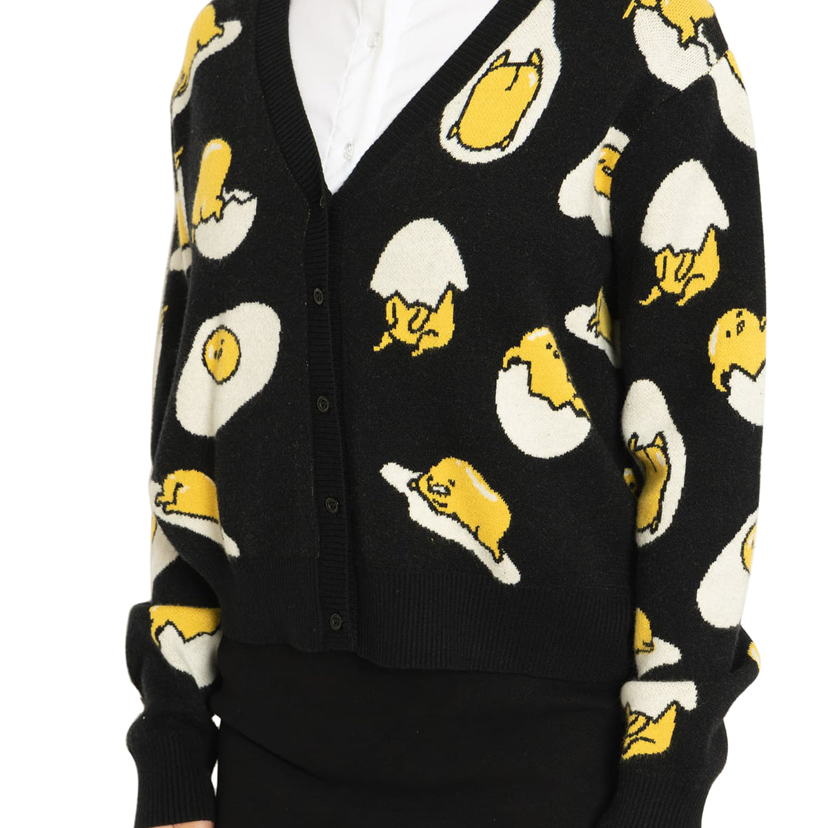 Gudetama Black Cropped Cardigan - Limited – BlackMilk Clothing