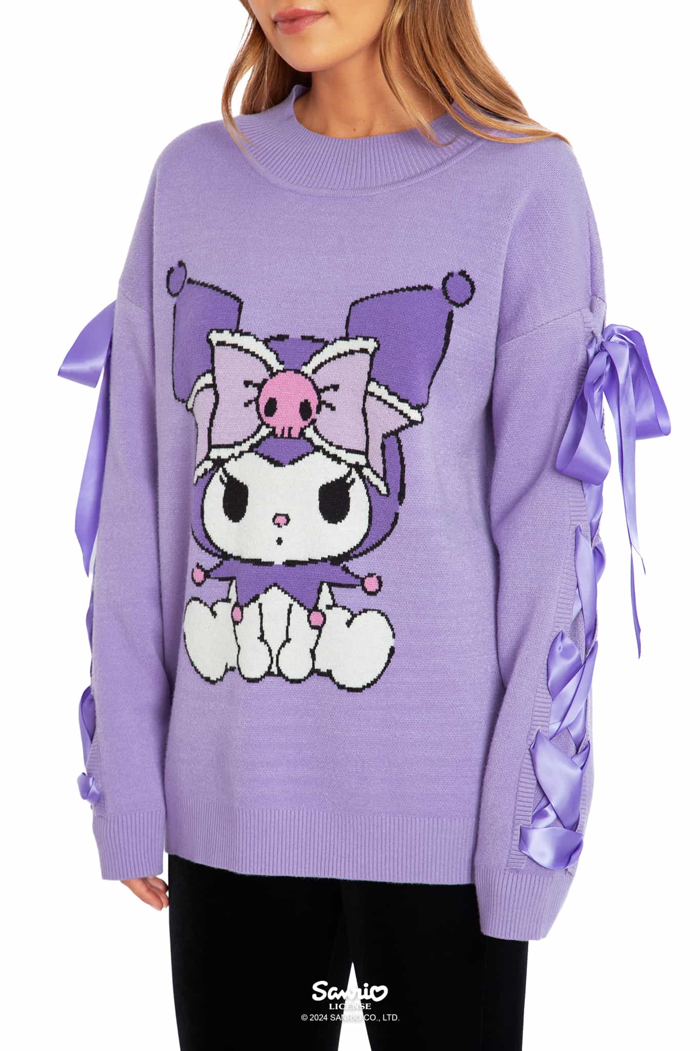 Kuromi Oversized Knit Bow Sweater - Limited – BlackMilk Clothing