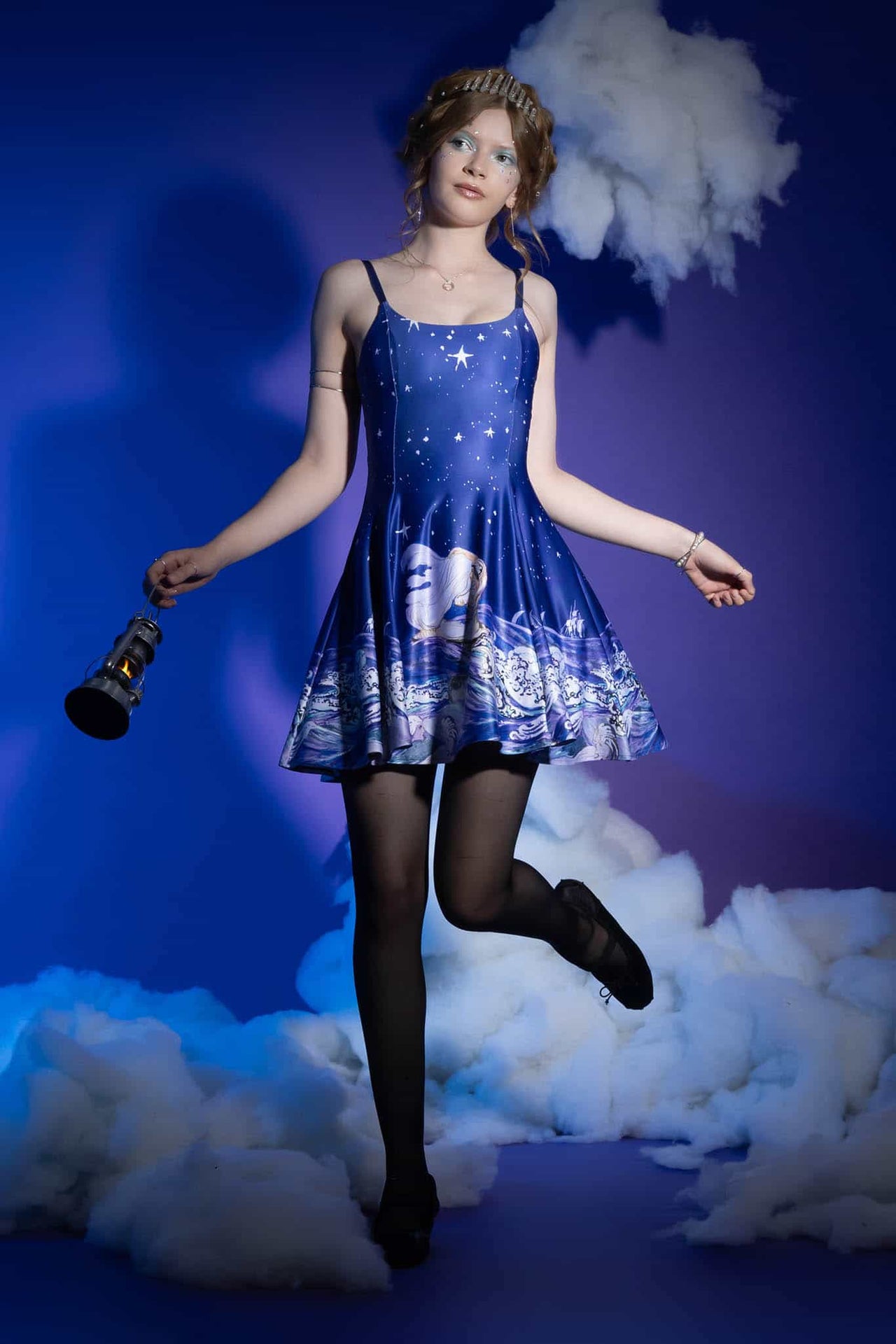 Sea Creatures Scoop Mini Strappy Dress - Limited – BlackMilk Clothing