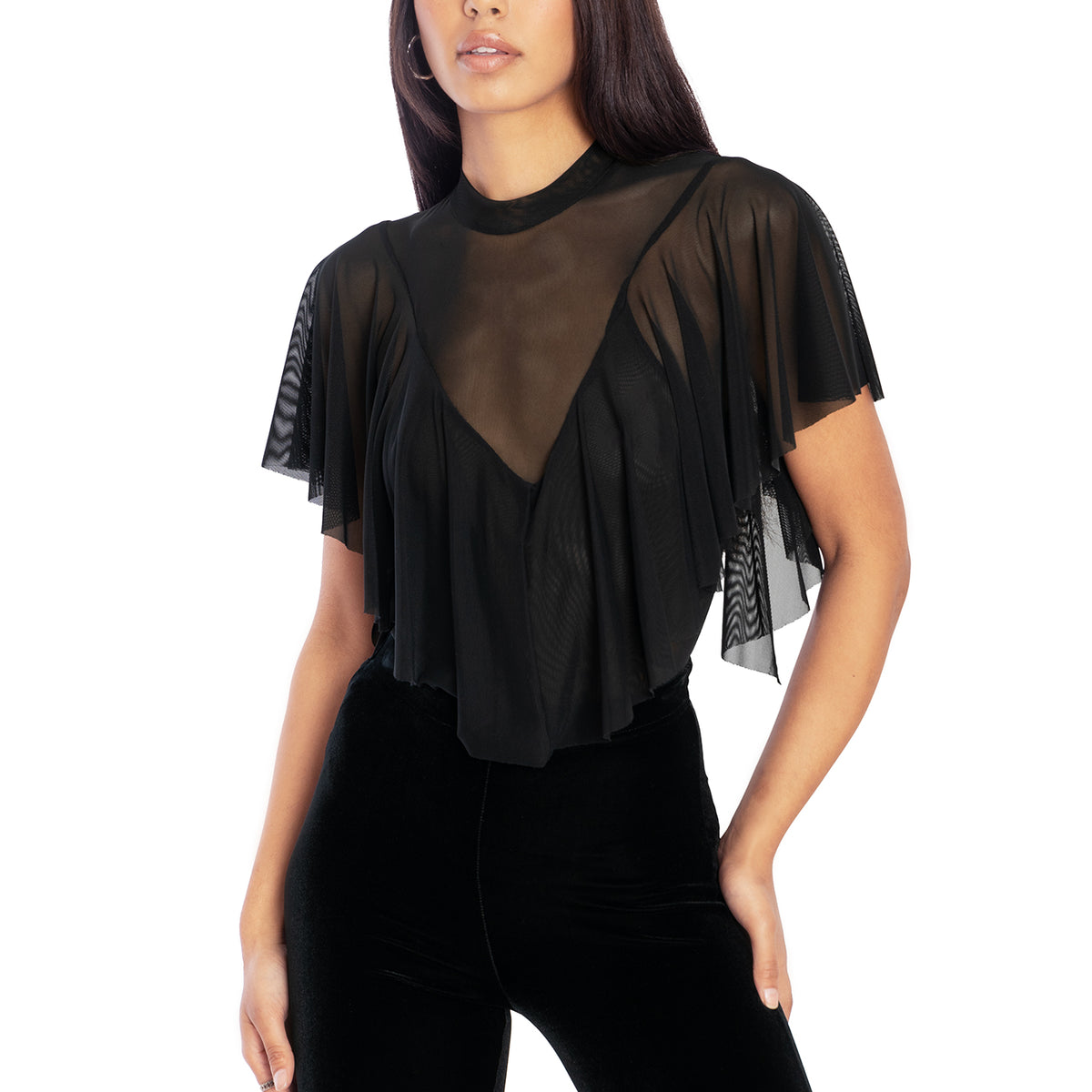 Sheer Frill Top - Limited – BlackMilk Clothing