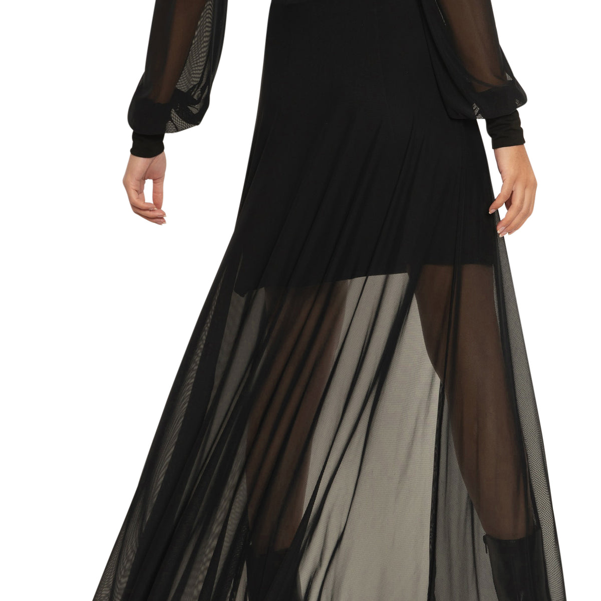 Sheer Overlay Maxi Skirt – BlackMilk Clothing