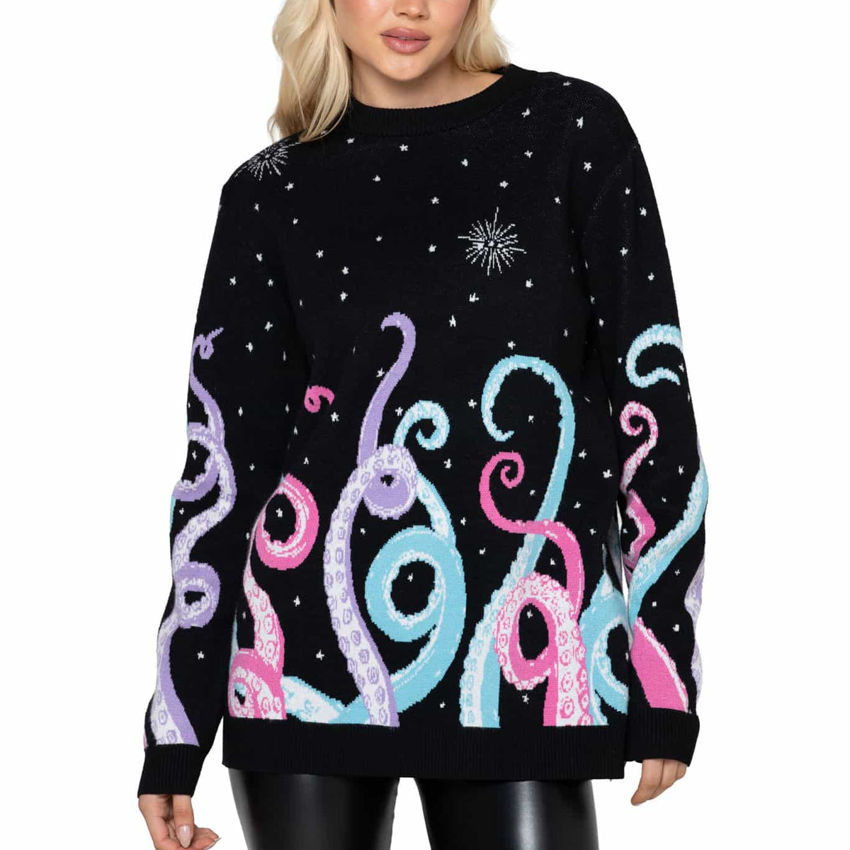 Space Tentacles Oversized Knit Sweater - Limited – BlackMilk Clothing