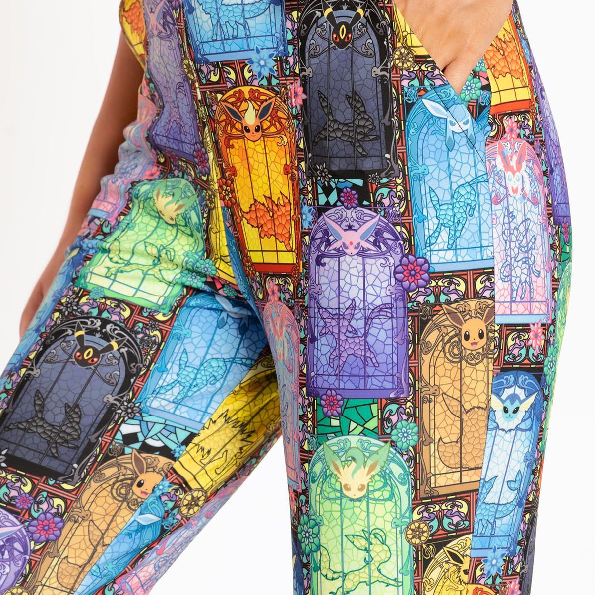 Stained Glass Eevee Cuffed Pants - Limited – BlackMilk Clothing