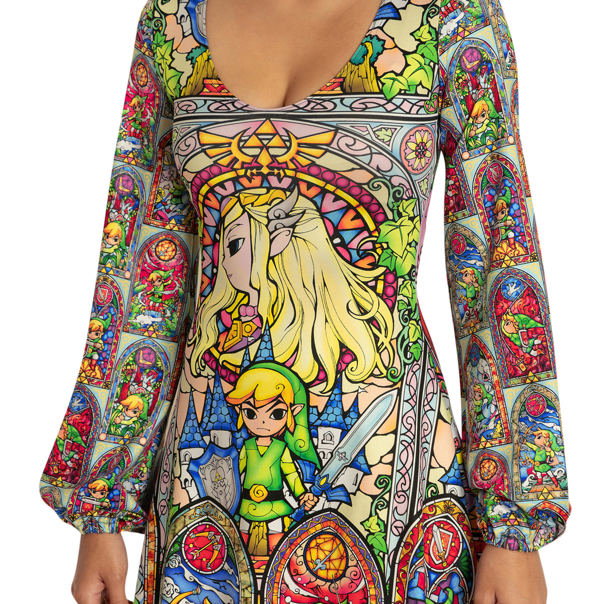 Stained Glass Hyrule Bell Dress - Limited – BlackMilk Clothing