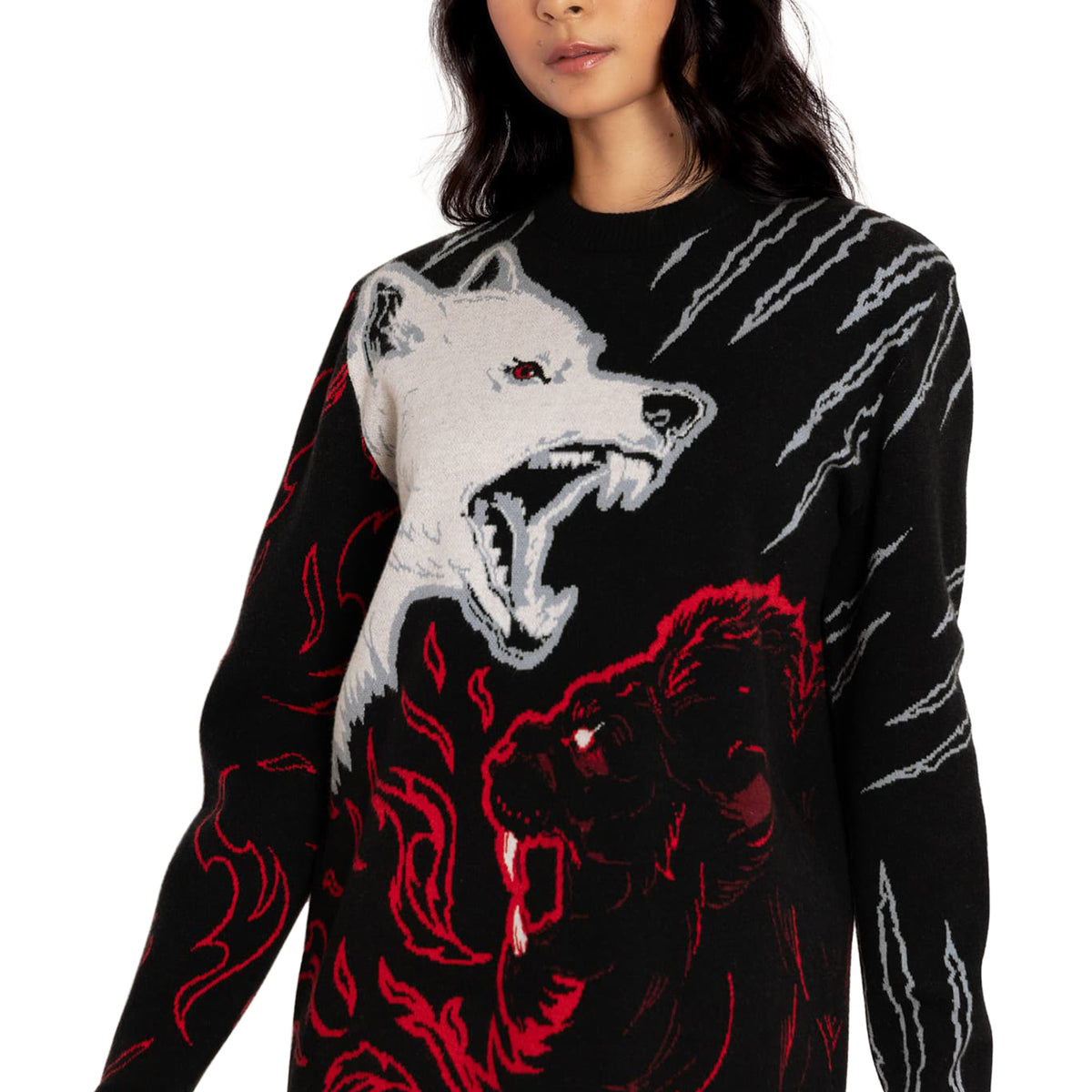 Stark Vs Lannister Oversized Knit Sweater - Limited – BlackMilk Clothing
