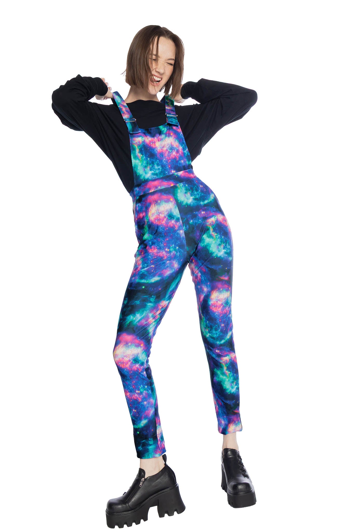 Stellar Bloom Long Overalls - Limited – BlackMilk Clothing