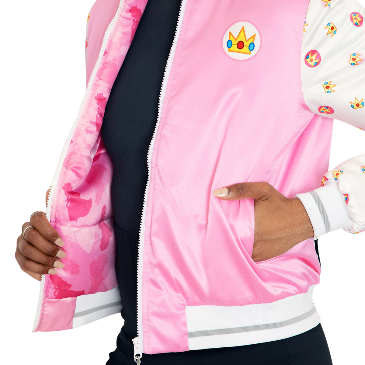 Princess Peach Shiny Bomber Jacket - Limited – BlackMilk Clothing
