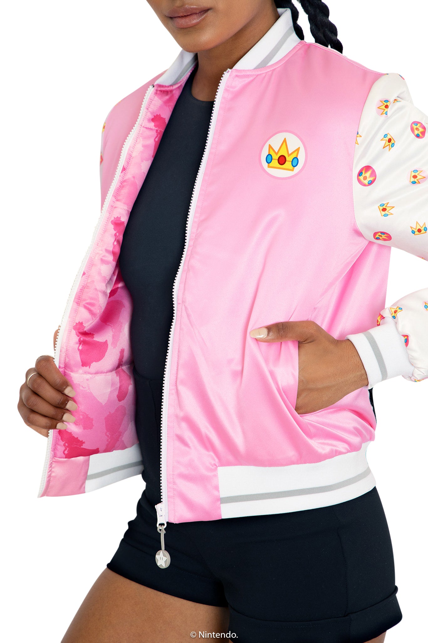 Princess Peach Shiny Bomber Jacket - Limited – BlackMilk Clothing