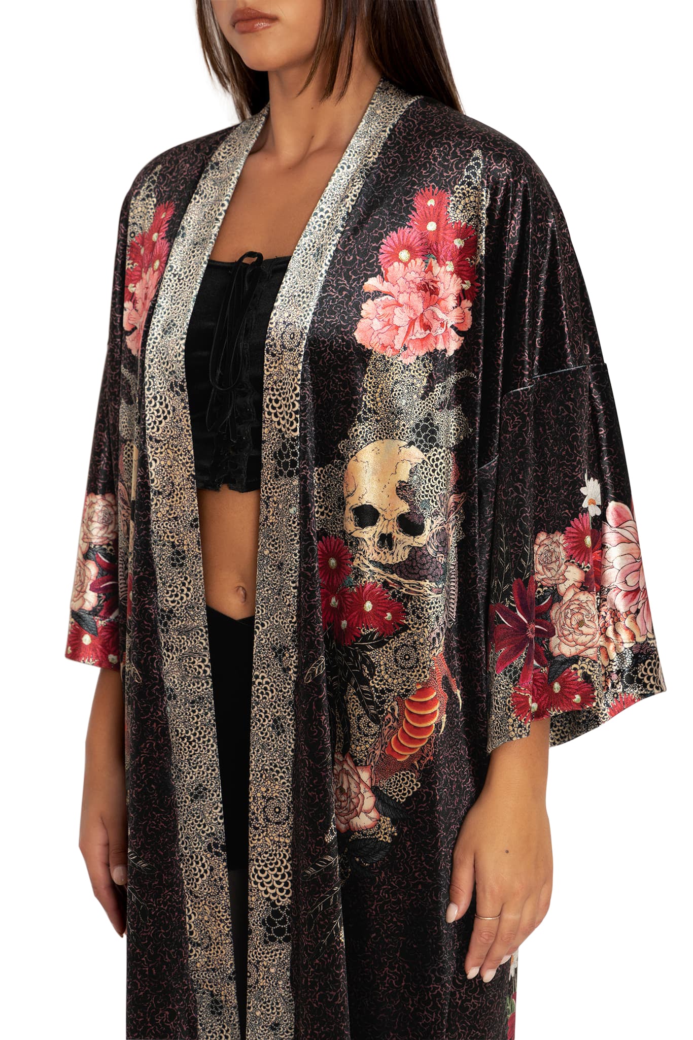 Spirit Of A Dragon Velvet Robe – BlackMilk Clothing