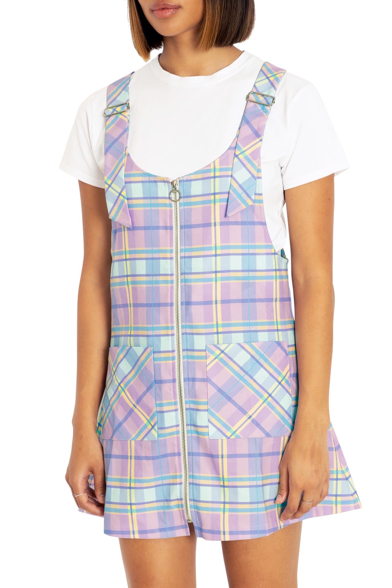 Tartan Candy Pastel Pinny Dress - Limited – BlackMilk Clothing