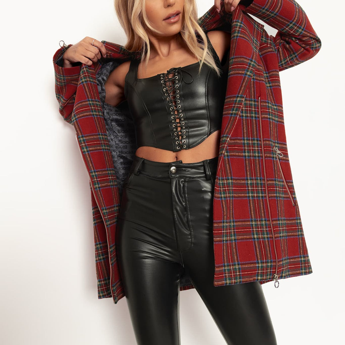 Tartan Flame Coat - Limited – BlackMilk Clothing