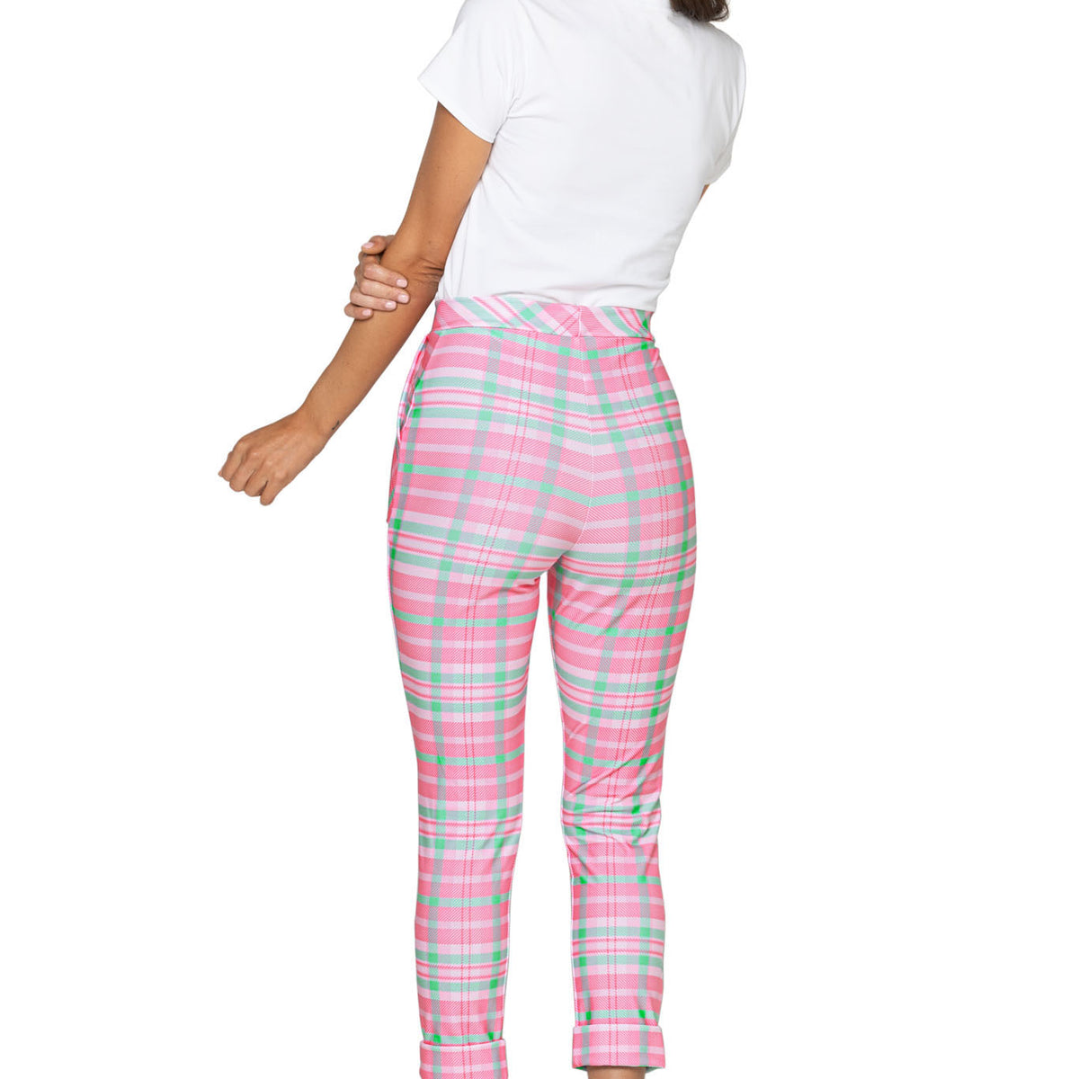 Tartan Pink Cuffed Pants - Limited – BlackMilk Clothing
