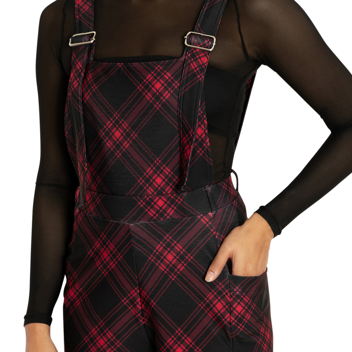 Tartan Punk Red Play Overalls - Limited – BlackMilk Clothing