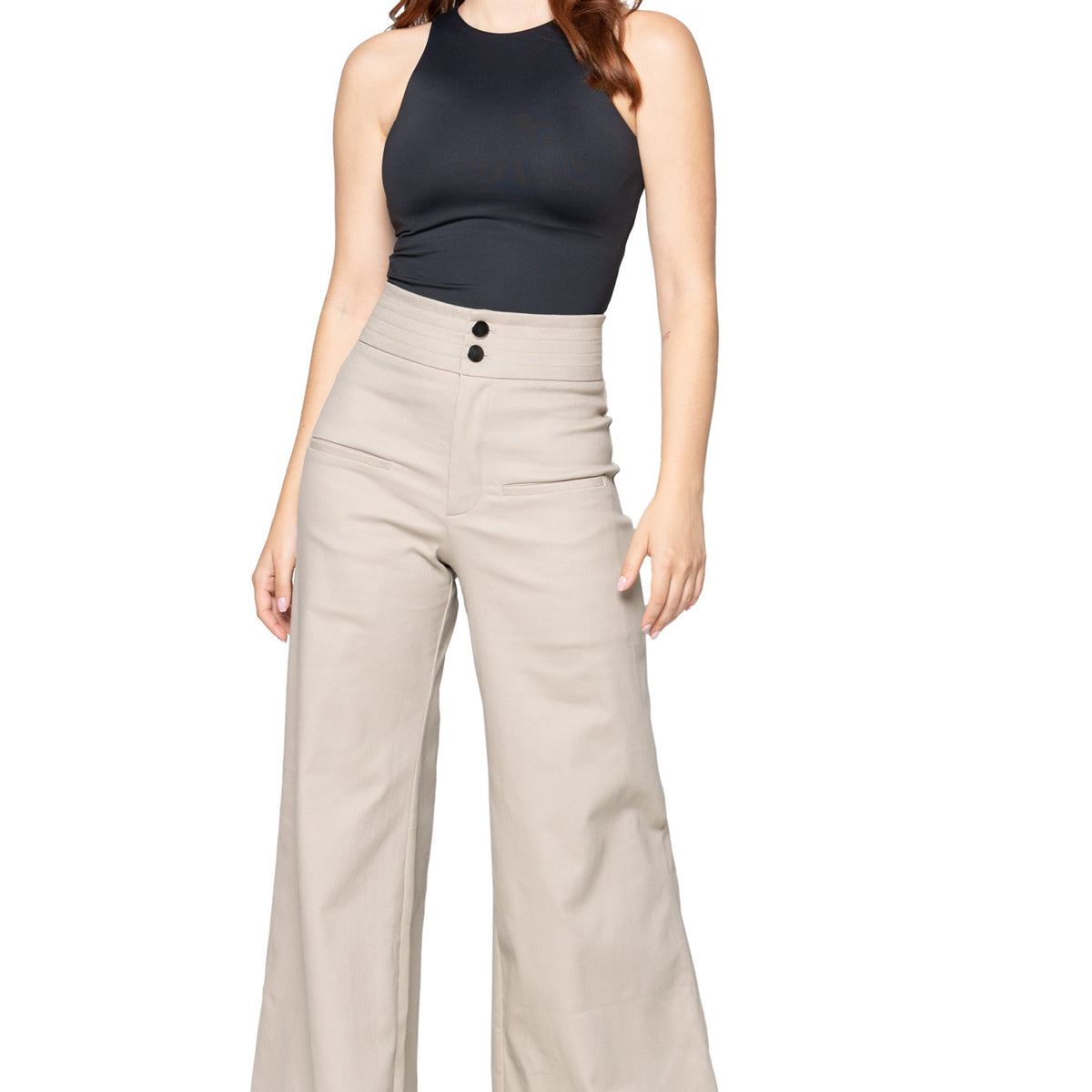 Taupe Sweeper Wide Leg Pants - Limited – BlackMilk Clothing