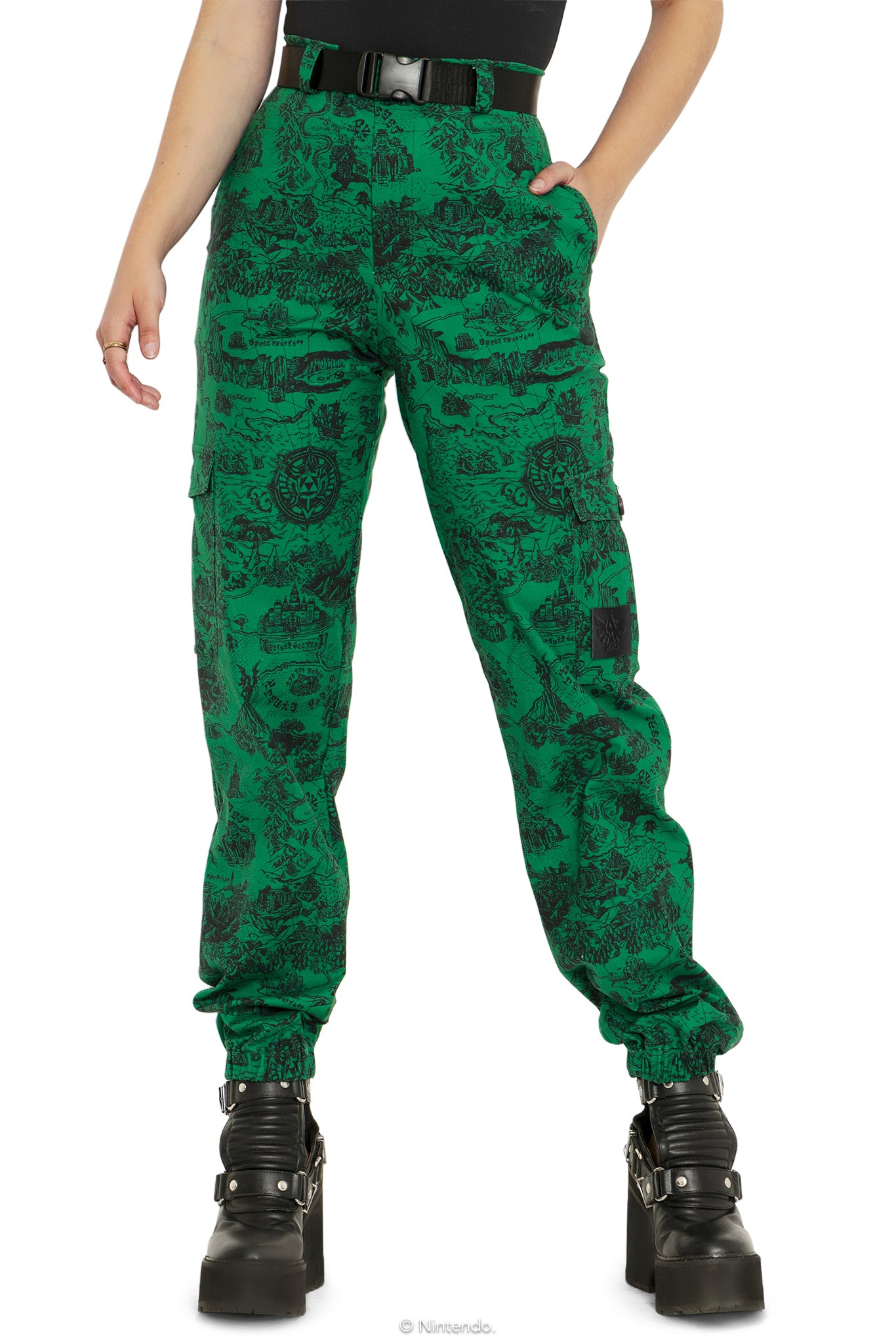 Hyrule Map Green Cargo Pants - Limited – BlackMilk Clothing