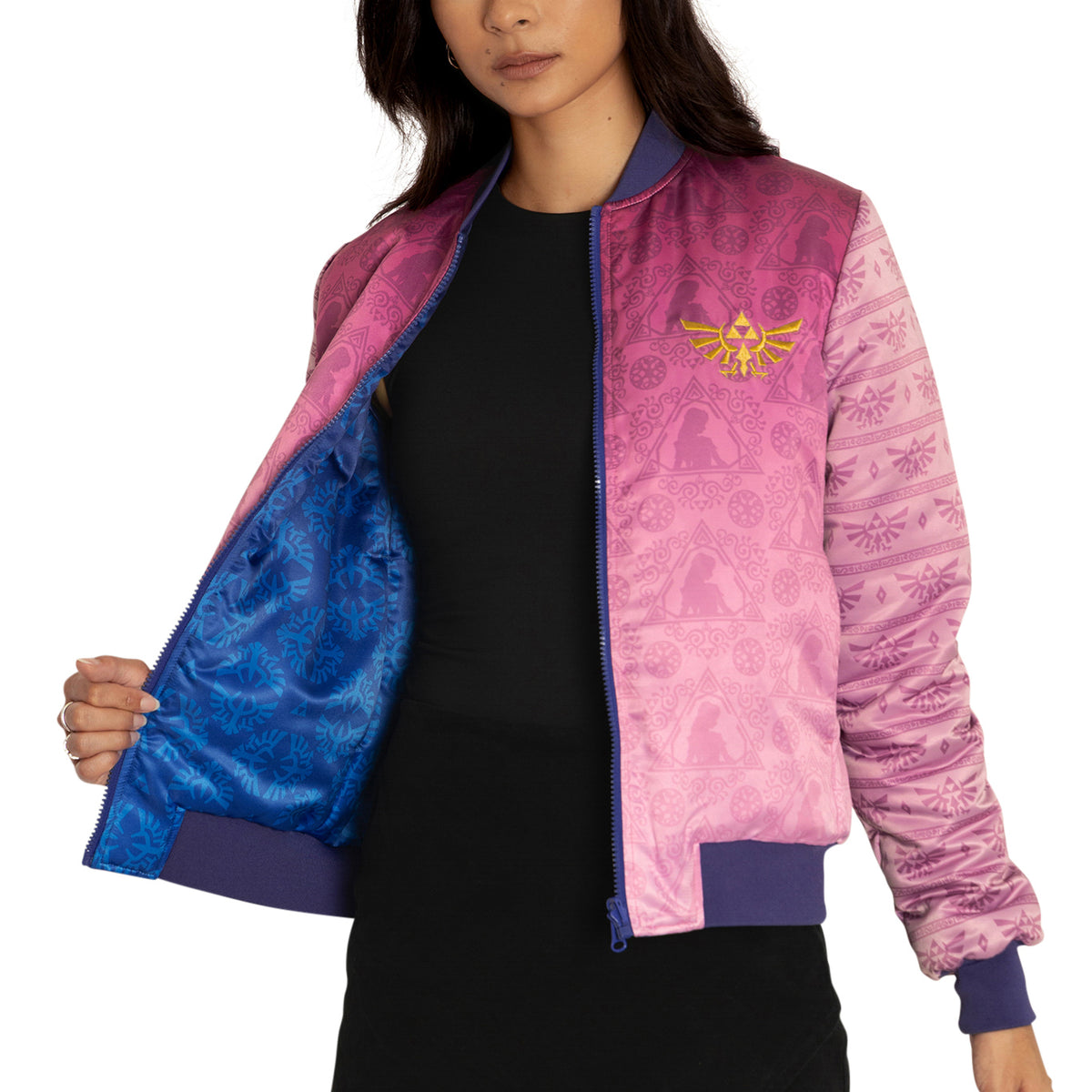 Princess Zelda And Sheik Reversible Bomber Jacket - Limited – BlackMilk ...