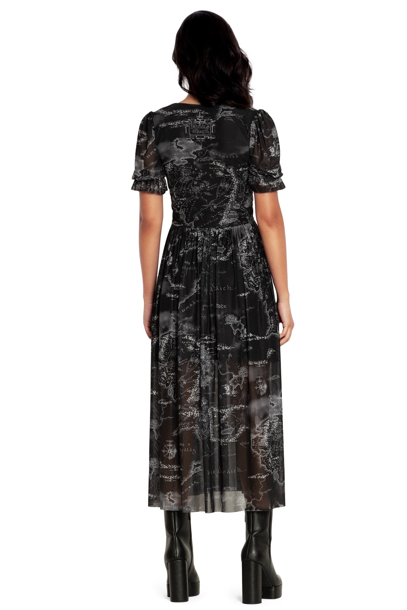 Middle-earth Map Black Stellar Dress – BlackMilk Clothing